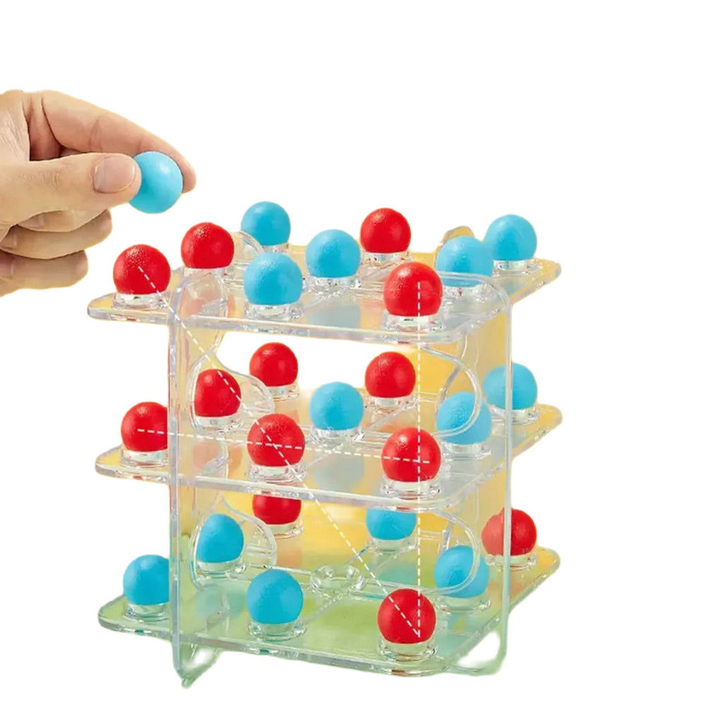 Children's Desktop Puzzle 3d Tic-tac-toe Math Marbles Logic Game – Kaliber