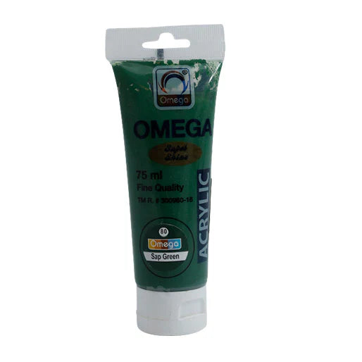 Omega Acrylic Tube 75ml Sap Green [PD][1Pc] : Get FREE delivery and ...