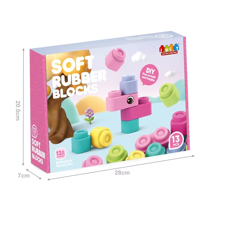 Soft Rubber Blocks Toy For Kids [PD][1Box] – Kaliber