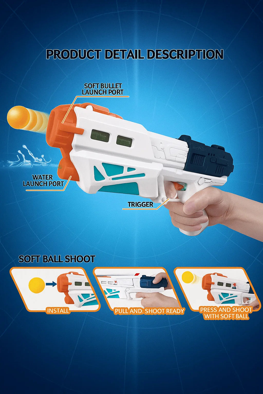 Magic Blaster 2 In 1 Water Shooting [PD] – Kaliber